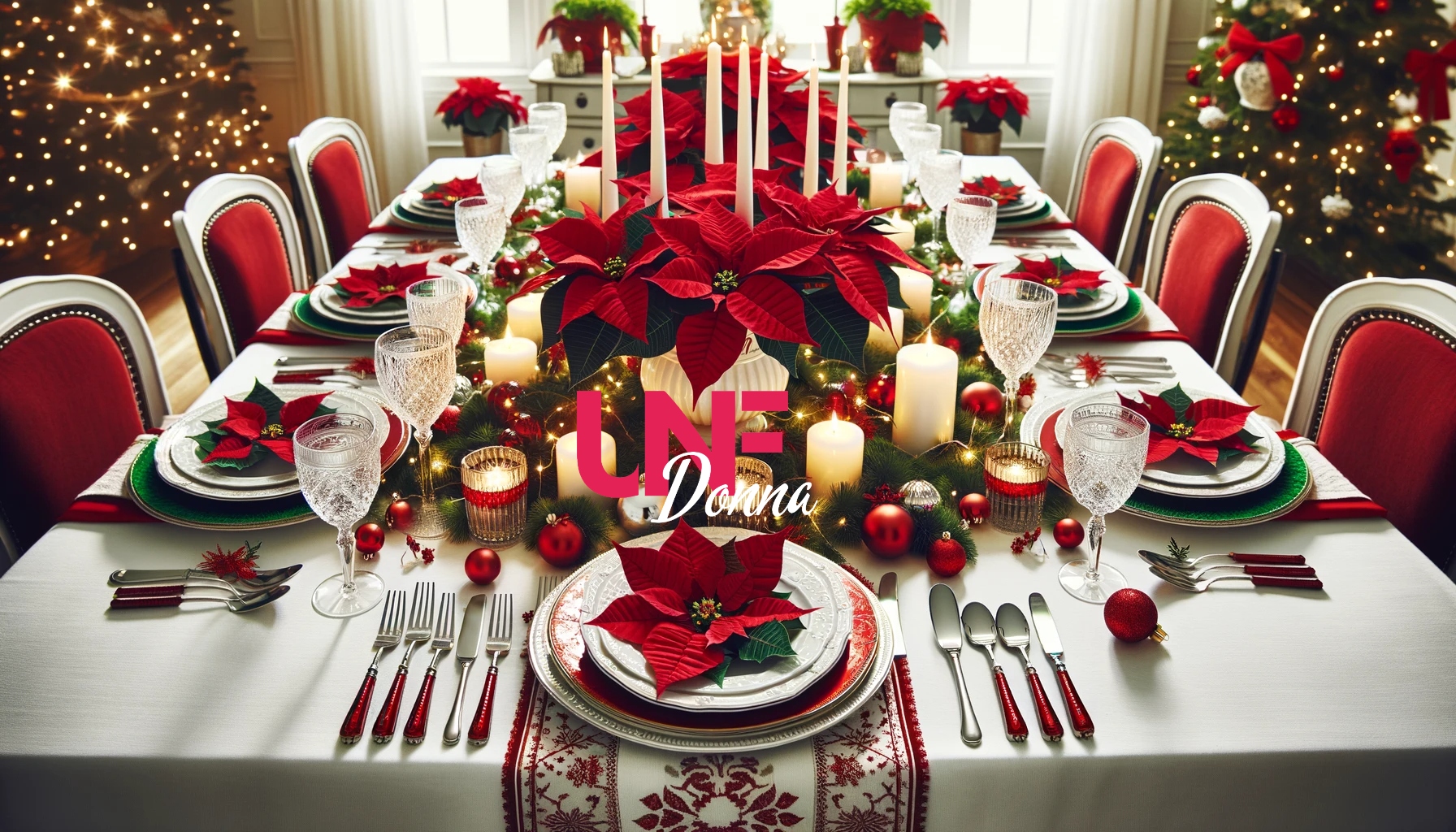 Apparecchiare la tavola a Natale: tema stella di Natale - UNF Donna